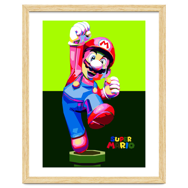Super Mario Cartoon Character Pop Art Art Print by Artkreator | Arthaus