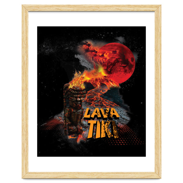 Volcano Lava Tiki Art Print by Wild Style | Arthaus