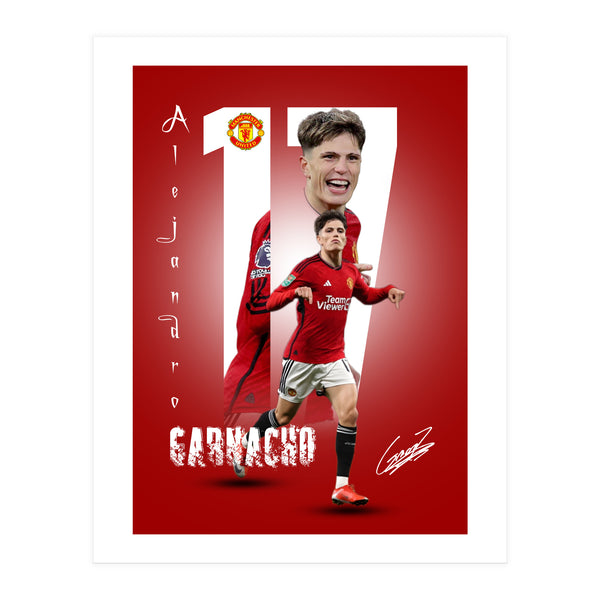 Alejandro Garnacho (Print Only) Art Print by Xbox Bronis | Arthaus