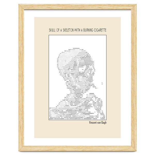 Skull Of A Skeleton With A Burning Cigarette Vincent Van Gogh Ascii Ar ...