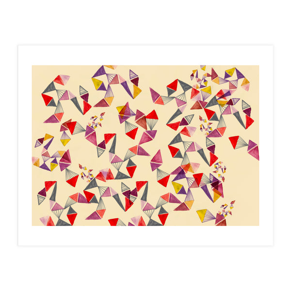 Watercolour Geometric Shapes (Print Only) Art Print by Vasare Nar | Arthaus