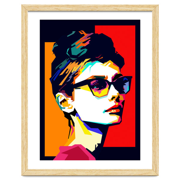 Audrey Hepburn Hollywood Star Pop Art WPAP Art Print by Artkreator ...