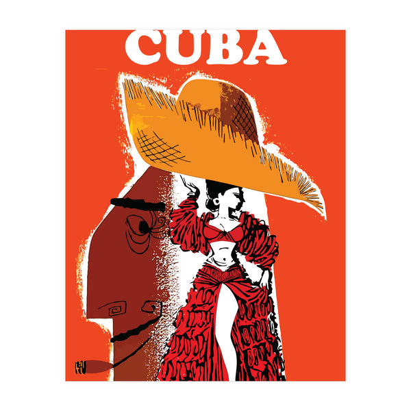 Cuba, Dancing Girl (Print Only) Art Print by Hermes | Arthaus