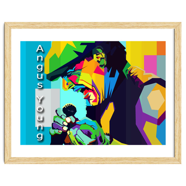 Angus Young Rock Singer Pop Art WPAP Art Print by Artkreator | Arthaus