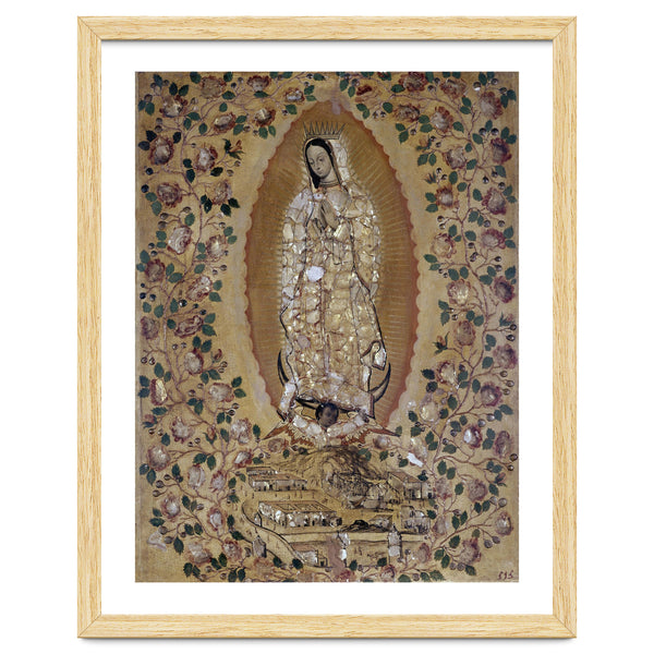 VIRGIN DE GUADALUPE - 1697 - ENCONCHADO PAINTING. JUAN y MIGUEL GONZAL ...