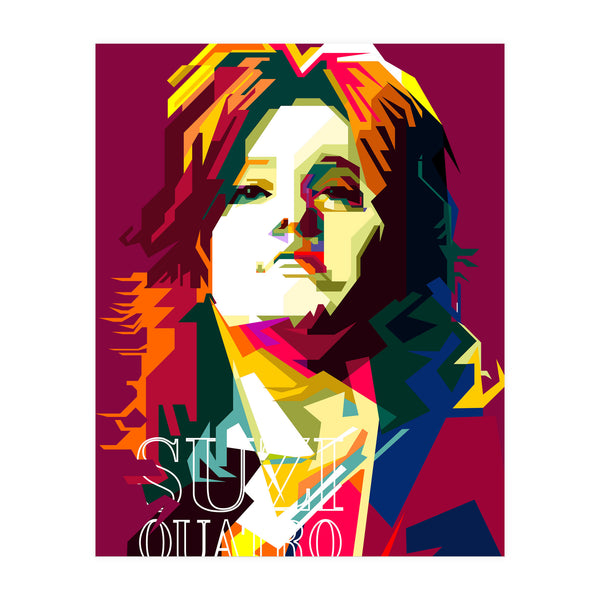 Suzi Quatro Blues Singer Pop Art WPAP (Print Only) Art Print by ...