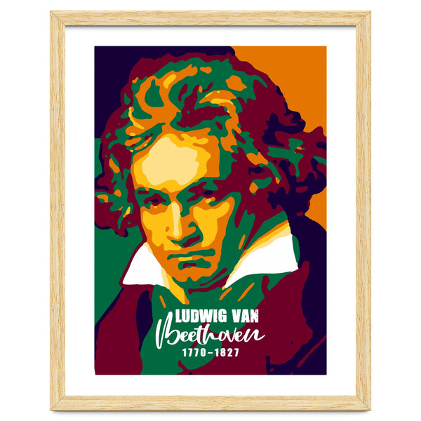 Ludwig Van Beethoven Colorful Art Art Print by taurungka | Arthaus