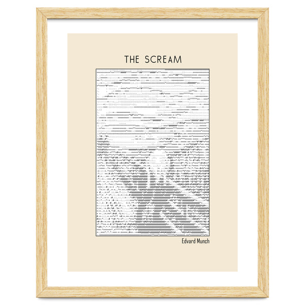 The Scream – Edvard Munch (ascii art) Art Print by Doa Project | Arthaus
