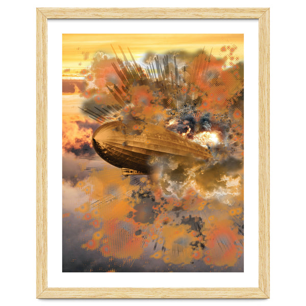 Zeppelin Balloon Explosion Art Print by Wild Style | Arthaus