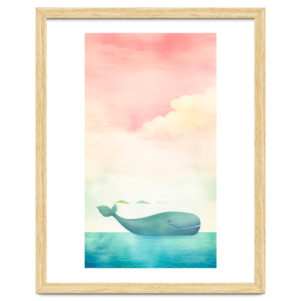 Blue Whale Art Print by Giraffina | Arthaus