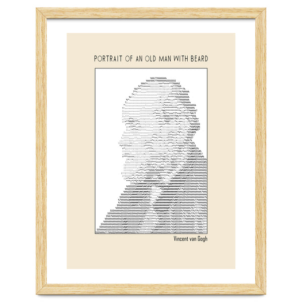 Portrait Of An Old Man With Beard – Ascii Art (vincent Van Gogh) Art ...
