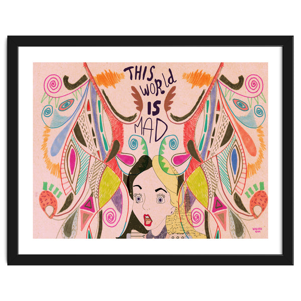 Alice In Wonderland illustration Art Print by Vasare Nar | Arthaus