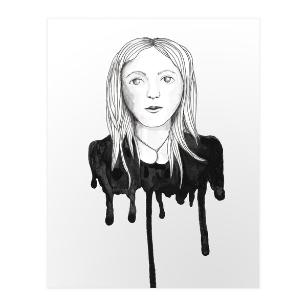 Blond dripping girl (Print Only) Art Print by Bwiselizzy | Arthaus