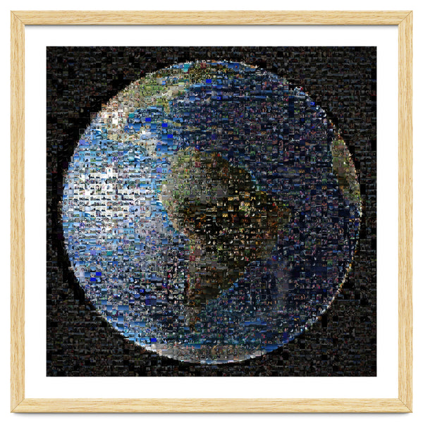 Collage of Earth Art Print by liesjes | arthaus