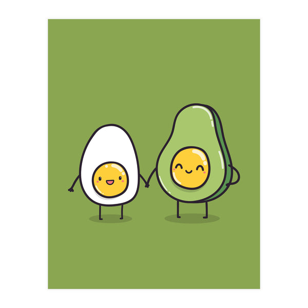 Egg Avocado best friends (Print Only) Art Print by kostolom3000 | Arthaus