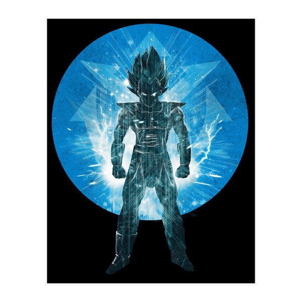 Blue Super Sayan V2 (Print Only) Art Print by kharmazero | Arthaus