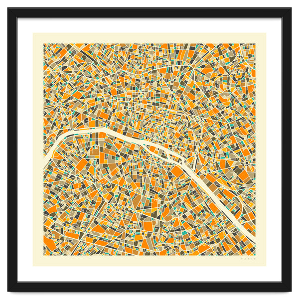 PARIS MAP Art Print by Jazzberry Blue | Arthaus