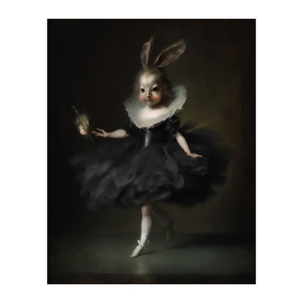 Gothic Hare-Girl Hybrid Ballerina (Print Only) Art Print by Walter ...