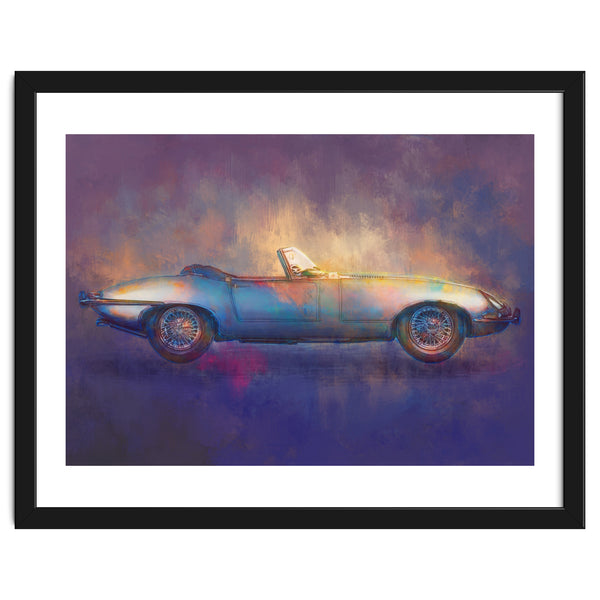 Jaguar E Type Art Print by AshnoAlice Art | Arthaus