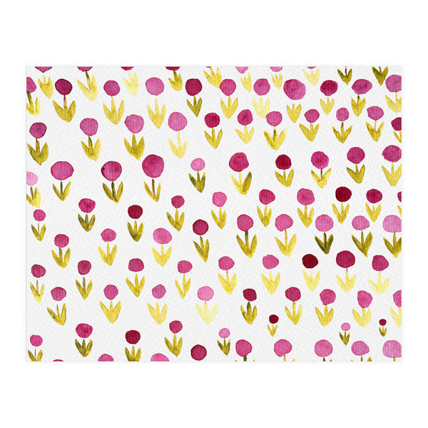 Small abstract watercolor flowers (Print Only) Art Print by Wackapacka ...