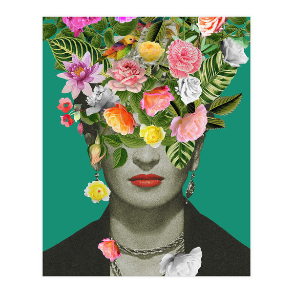 Frida Floral (Print Only) Art Print by DESIREE FELDMANN | arthaus