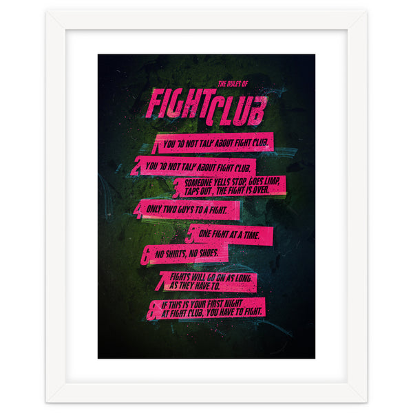 Fight Club Rules Art Print by Nikita Abakumov | Arthaus