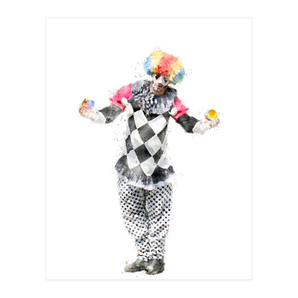 The Juggler Clown (Print Only) Art Print by Rceeh | Arthaus