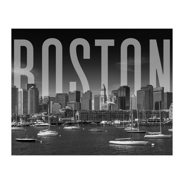 BOSTON Skyline | Monochrome (Print Only) Art Print by Melanie Viola ...