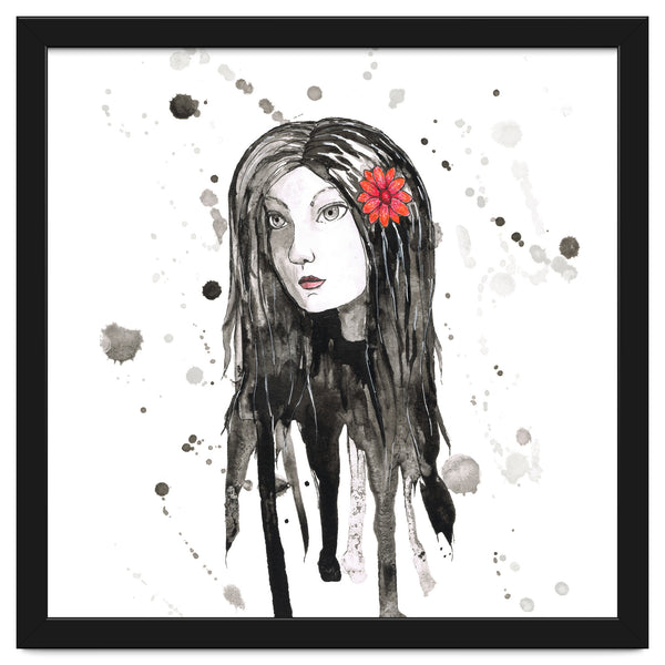 Wild dripping girl Art Print by Bwiselizzy | Arthaus