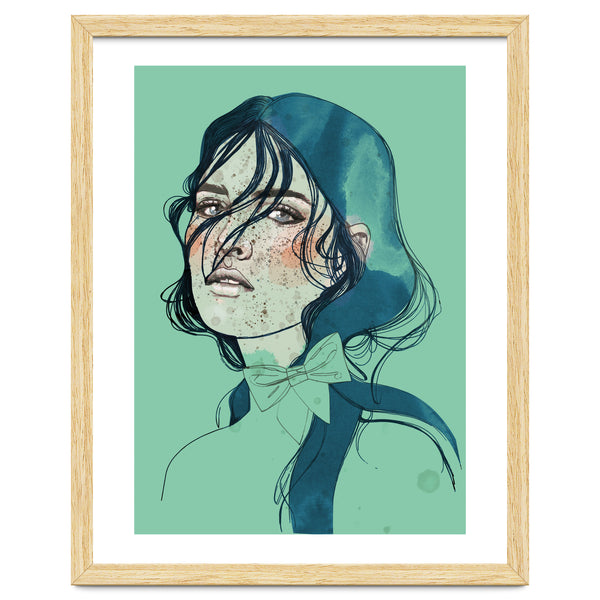 Freckles Mermaid Art Print by Agnès KR Patience | arthaus